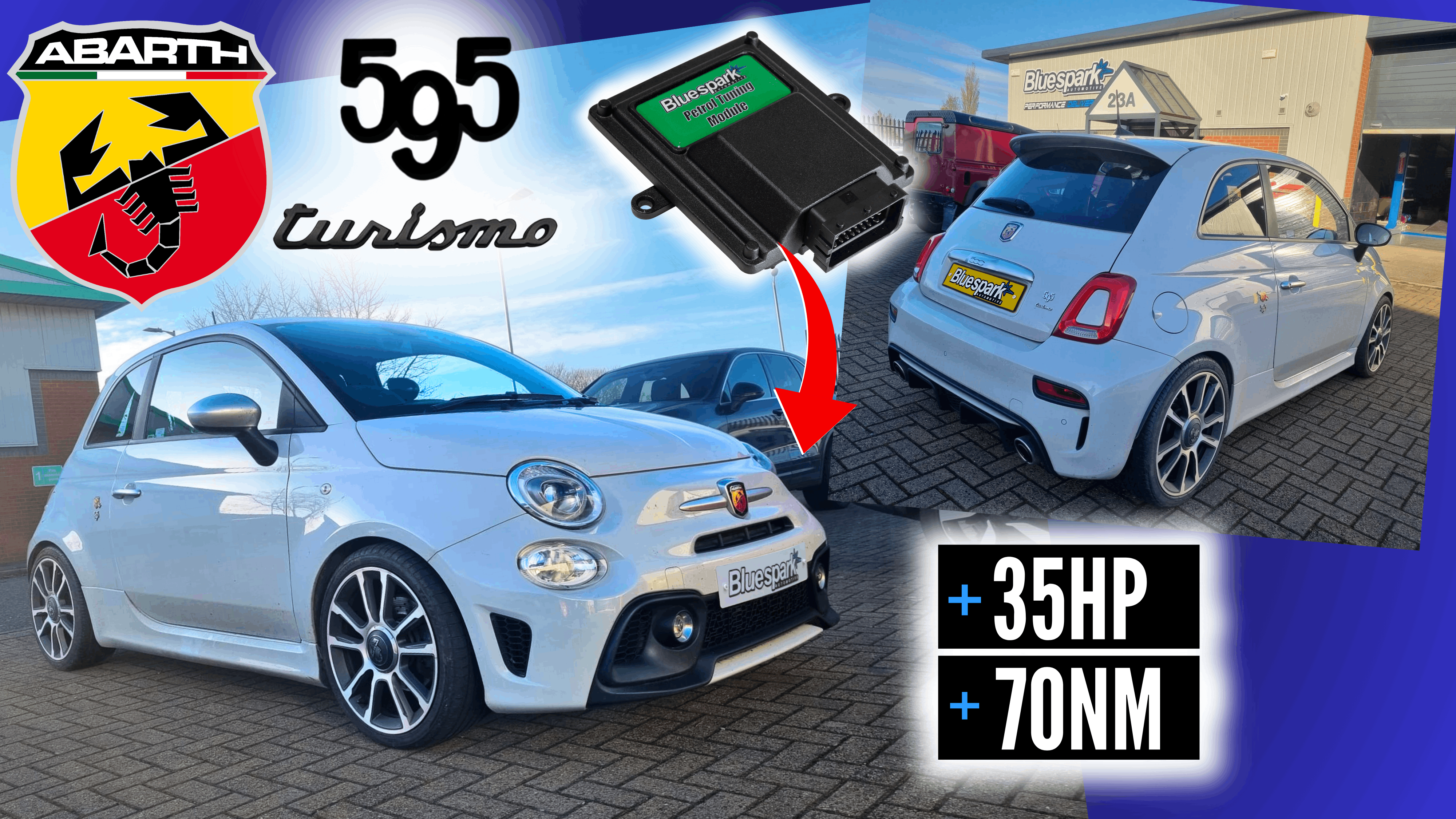 Abarth 595 1.4 Turismo - 165bhp Performance Tuning with Chip Tuning Box