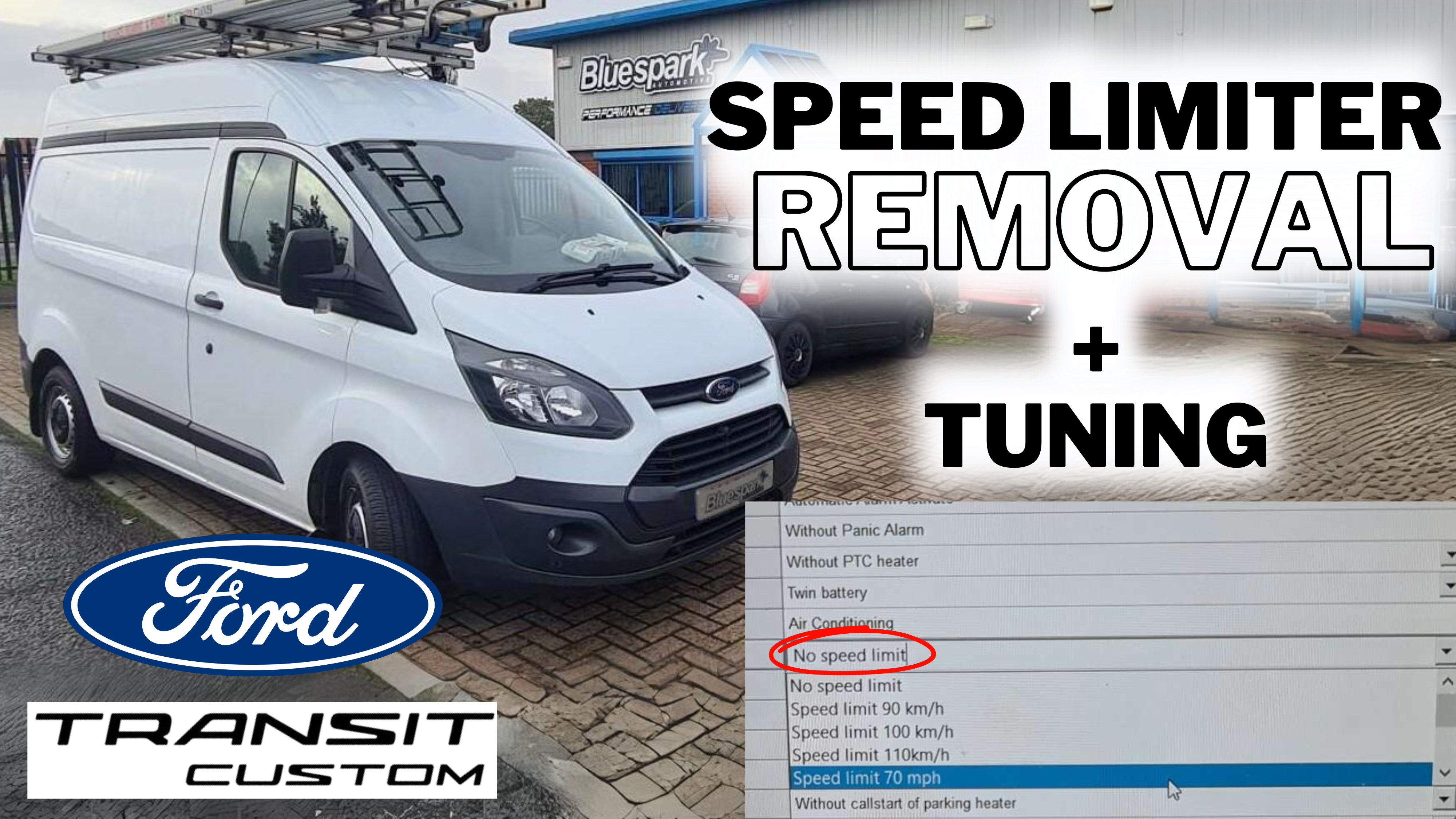 Ford Transit Custom - Speed Limiter Removal with Bluespark Tuning